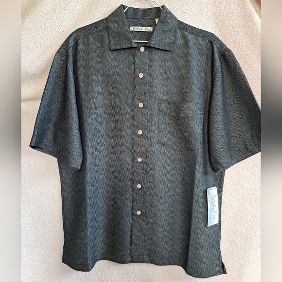 batik bay | Shirts | Mens Batik Bay Black Button Down Summer Shirt ...